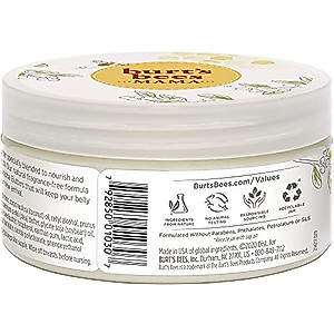 Burt's Bees Mama Bee Belly Butter, Fragrance Free Lotion, 6.5 Ounce Tub