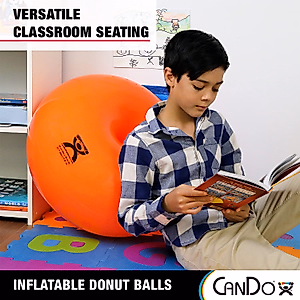 CanDo Donut Exercise, Workout, Core Training, Swiss Stability Ball for Yoga, Pilates and Balance Training in Gym, Office or Classroom