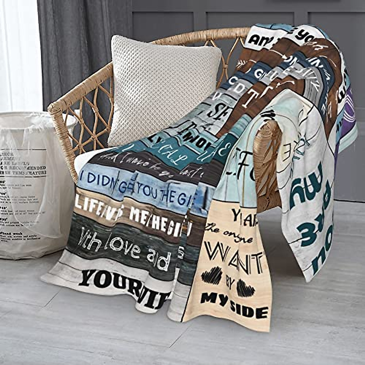 Gifts for Husband, Birthday Gifts for Men, Anniversary for Him, Mens Birthday Gift Ideas, Soft Fleece Throw Blanket Husband Birthday Gift, Husband Gifts Blanket from Wife 60"x80"