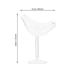 Wine Glasses Set of 8, Bird Shape Wine Glasses Cocktail Glass, Bird Martini Glasses for Holidays Anniversary Birthday Wedding Party Celebrations 5 Ounce/150ml
