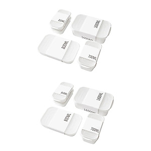 VOSAREA White Storage Bin 8 Pcs Food Storage Box Fridge Storage Containers Refrigerator Storage Bins Kitchen Storage Containers Food Prep Containers