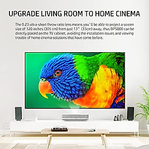 HP Projector | Portable Theater System for Home & Office |4K FHD 3840x2160p 150” Display|WiFi, Bluetooth, USB, HDMI & Streaming for Firestick