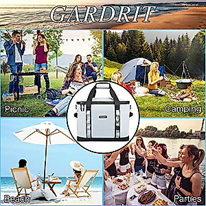 GARDRIT 16/30/60 Can Large Cooler Bag - Collapsible Insulated Lunch Box, Leakproof Cooler Bag Suitable for Camping, Picnic& Beach (39L)