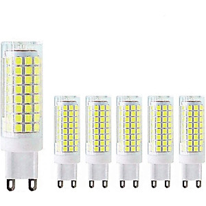 MaoTopCom 10W G9 LED Bulb Dimmable LED Corn Light Bulbs - 100W G9 Halogen Bulbs Equivalent 6000K Daylight White Ceramic G9 LED Light Bulbs for Home Lighting Chandelier Ceiling Fan, AC120V (6 Pack)