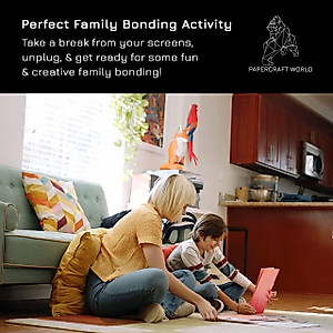 3D Paper Animal Wall & Art Decor - Pre-fold & Pre-cut Papercraft 3D Animal Model Kits - 250 GSM Puzzled 3D Origami Paper - DIY 3D Puzzle by PaperCraft World - Bunny