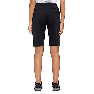 Libin Women's Lightweight Hiking Shorts Quick Dry Cargo Shorts Summer Travel Golf Shorts Outdoor Water Resistant Black M
