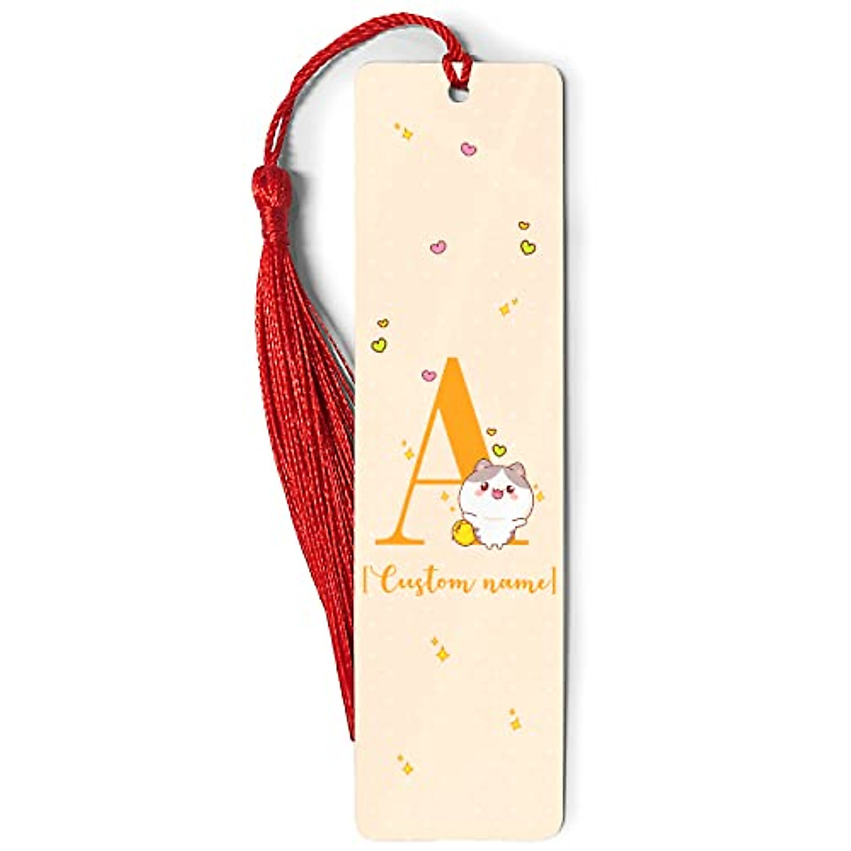 GOLEEX Personalized Initial Bookmark Cat Magnetic Bookmarks Customized Name Letter Page Markers Cute Reading Gifts for Book Lovers Kids Women Girls Students Adults at Christmas