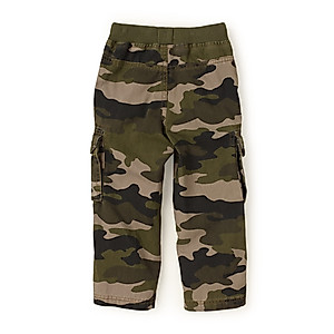 The Children's Place baby boys And Toddler Pull on Cargo Pants, Night Camo/Olive Camo 2 Pack, 5T US