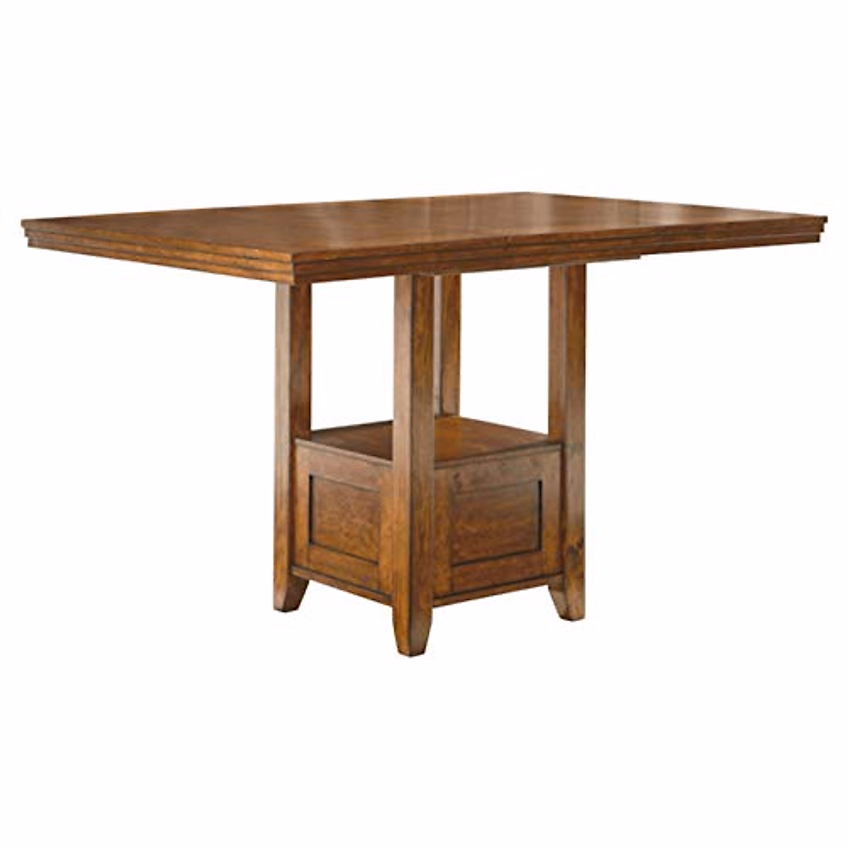 Signature Design by Ashley Ralene Traditional 36" Counter Height Dining Room Extension Table, Medium Brown