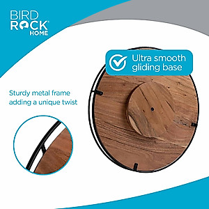BIRDROCK HOME 18” Wooden Lazy Susan - Espresso - Iron Edges - Table Top Turntable - Cabinet or Pantry Organizer - Decorative Spice Rack Medicine Cleaning Spinning Table - Wood