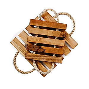 Handmade Trivet Walnut Wooden for Hot Dishes, Pots, Pans, Teapot and Tabletop, Non-Slip, Heat Resistant, Kitchen Counter Accessories