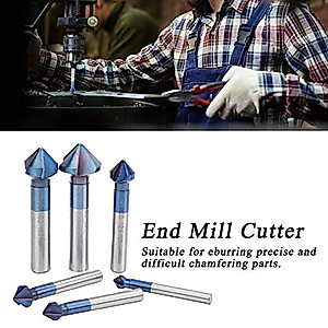 End Mill Cutter, Convenient Sturdy Durable Practical Chamfering End Mill for Electric Valve
