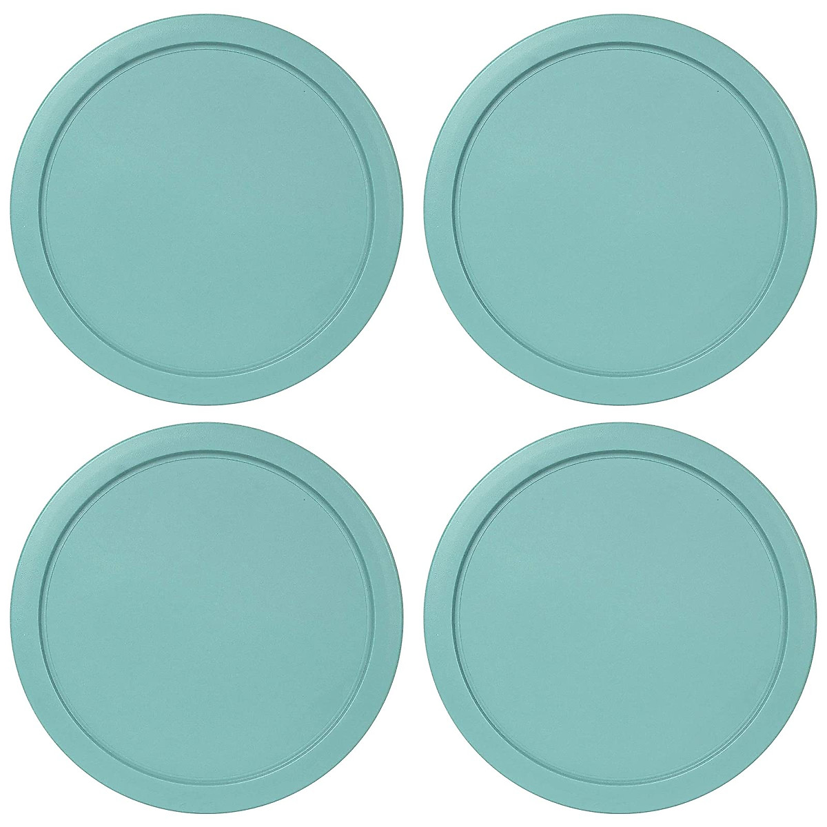 Replacement Lid for Pyrex 7.5" (7 Cup) Storage Plastic Cover Bowl 7402-PC Turqoise (4-Pack)