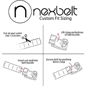 Nexbelt Braided Golf Belt with Ratchet Technology - Cut to Fit Braided Golf Belt for Men - PreciseFit Braided Stretch Golf Belt with 1 3/8" Width Strap - Charcoal