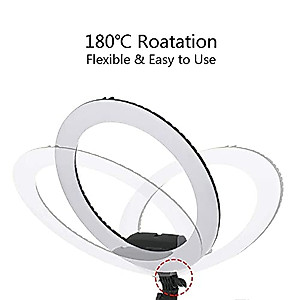 Ring Light - 18 inch 52 W Dimmable LED Ring Light Kit with Stand Adjustable 3200-5500 K Color Temperature Lighting for Vlog, Makeup, YouTube, Photo,Camera,Video - Control with Remote