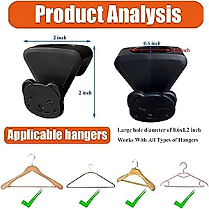 Space Triangles Hanger Hooks Cascade Hangers to Create Up to 3X More Closet Space Easy to Use Slip-Over Design Organize Shirts Pants (Cat)