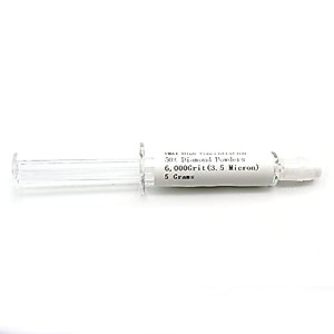TMAX 3.5 Micron 50% Concentration 6,000 Grit 5 Gram Diamond Lapping Paste Polishing Compound Syringe Fine Polish for Jewelry, Metal, Ring, Gemstone, Glass, Coin with High Concentration of Diamond