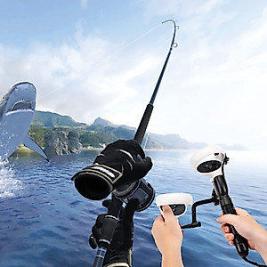 VR Games Accessories for Oculus Quest 2 Golf Club and Fishing Rod Bundle
