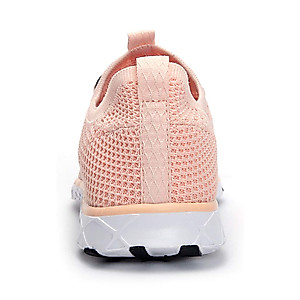 SUOKENI Women's Quick Drying Slip On Water Shoes for Beach or Water Sports Orange Pink,Size:US 7.5/EU 38