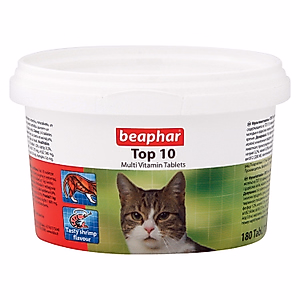 Beaphar TOP 10 CAT Multi Vitamin Tablets 180 Tablets / 117g