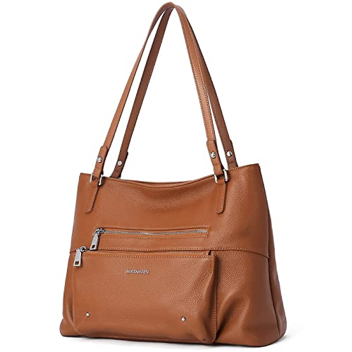 BOSTANTEN Women Handbags Leather Designer Tote Purses Soft Hobo Bags Work Top Handle Shoulder Bags Brown