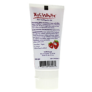 NOW Foods XYLIWHITE STRAWBERRY-KID'S TOOTHPASTE, 3 oz. - 5PK