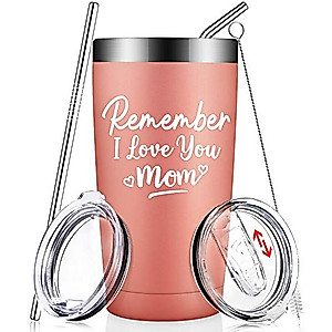 BIRGILT Mom Gifts from Daughter, Son, Kids - Remember I Love You Mom - Christmas Gifts for Mom - Mothers Day Gift for Mom - Tumbler Cup