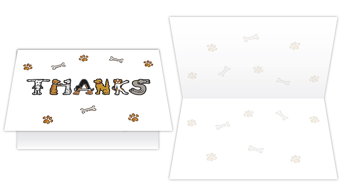 Dog Speak Thank You Dog Card for Pet Lovers