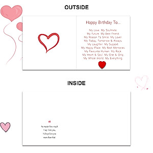 iMakemvel Special Birthday Card for Him Her, Happy Birthday Card for Lover, Happy Birthday to My Everything, With Envelope