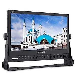 SEETEC P133-9HSD 13.3 Inch Pro SDI Broadcast Monitor Professional LCD Director Studio Production Monitoring IPS Screen Full HD 1920×1080 Aluminum Design with 3G-SDI 4K HDMI AV YPbPr