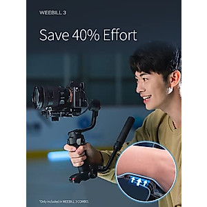 ZHIYUN Weebill 3 Combo, Gimbal Stabilizer for DSLR and Mirrorless Camera, Nikon Sony Panasonic Canon Fujifilm BMPCC 6K, Extendable Sling Grip, Wrist Rest, Fill Light & Mic Integration, PD Fast Charge
