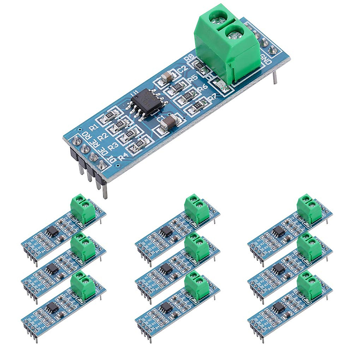 ANMBEST 10PCS MAX485 RS485 Transceiver Module TTL UART Serial to RS-485 Module for Arduino Raspberry Pi Industrial-Control