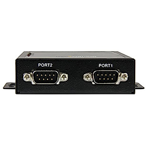 StarTech.com 2 Port Serial-to-IP Ethernet Device Server - RS232 - Metal and Mountable - Serial Device Server - RS232 Serial-Over-IP, TAA (NETRS2322P)