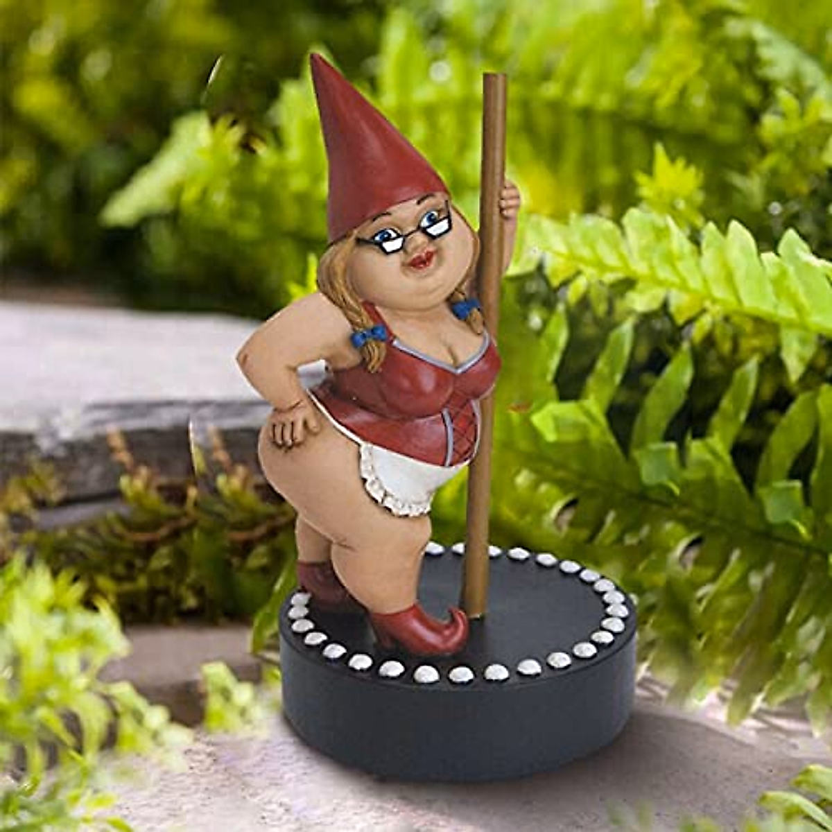 HAIFENGDA Pole Dance Garden Gnomes, Funny Woman Dancing Gnome Garden Decor, Garden Statues Outdoor for Home Decoration Outdoor Yard Art Lawn Patio Garden Gnome Decor.