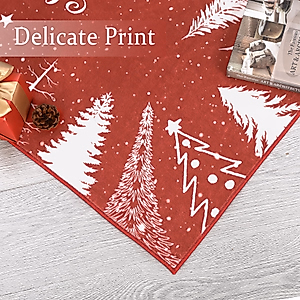 CAREMEE Christmas Rug Runner Rug 2x6 Washable Rug Non Slip Kitchen Rugs Bedroom Decor Soft Throw Rugs Stain Resistant Carpet for Bedroom Laundry Hallway Runner Red 2'x6'