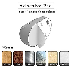 8 Pack Cable Clips Management - Aoviho Adhesive Cord Holder - Cable Organizer, Wire Clips for USB C Cable in-Car Home Office Desk Phone Accessories (Grey)