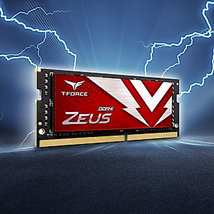 TEAMGROUP T-Force Zeus DDR4 SODIMM 32GB (2x16GB) 3200MHz (PC4-25600) 260 Pin CL16 Laptop OC Memory Module Ram TTZD432G3200HC16FDC-S01