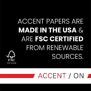 Accent Opaque White Printer Paper, 8.5” x 11” 32lb Bond/80lb Text Copy Paper – Premium Computer Paper with Smooth Finish, 97 Bright, 118gsm – Multipurpose White Paper – 188100R – 400 Sheets (1 Ream)