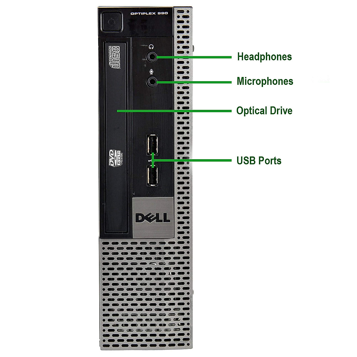 Dell OptiPlex 990 Ultra Small USFF Computer Desktop PC (Intel Core i5 Processor, 8GB Ram, 500GB Hard Drive, Wireless Keyboard & Mouse, WiFi & Bluetooth, New 1080p Webcam, Win 10 (Renewed)
