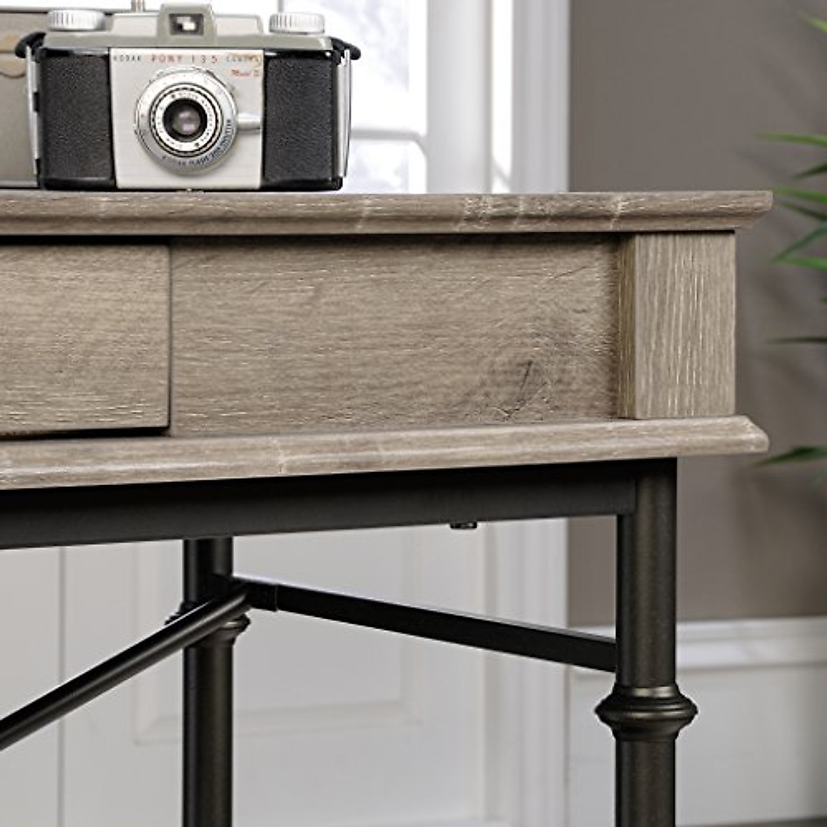 Sauder Canal Street Console Desk, Northern Oak finish