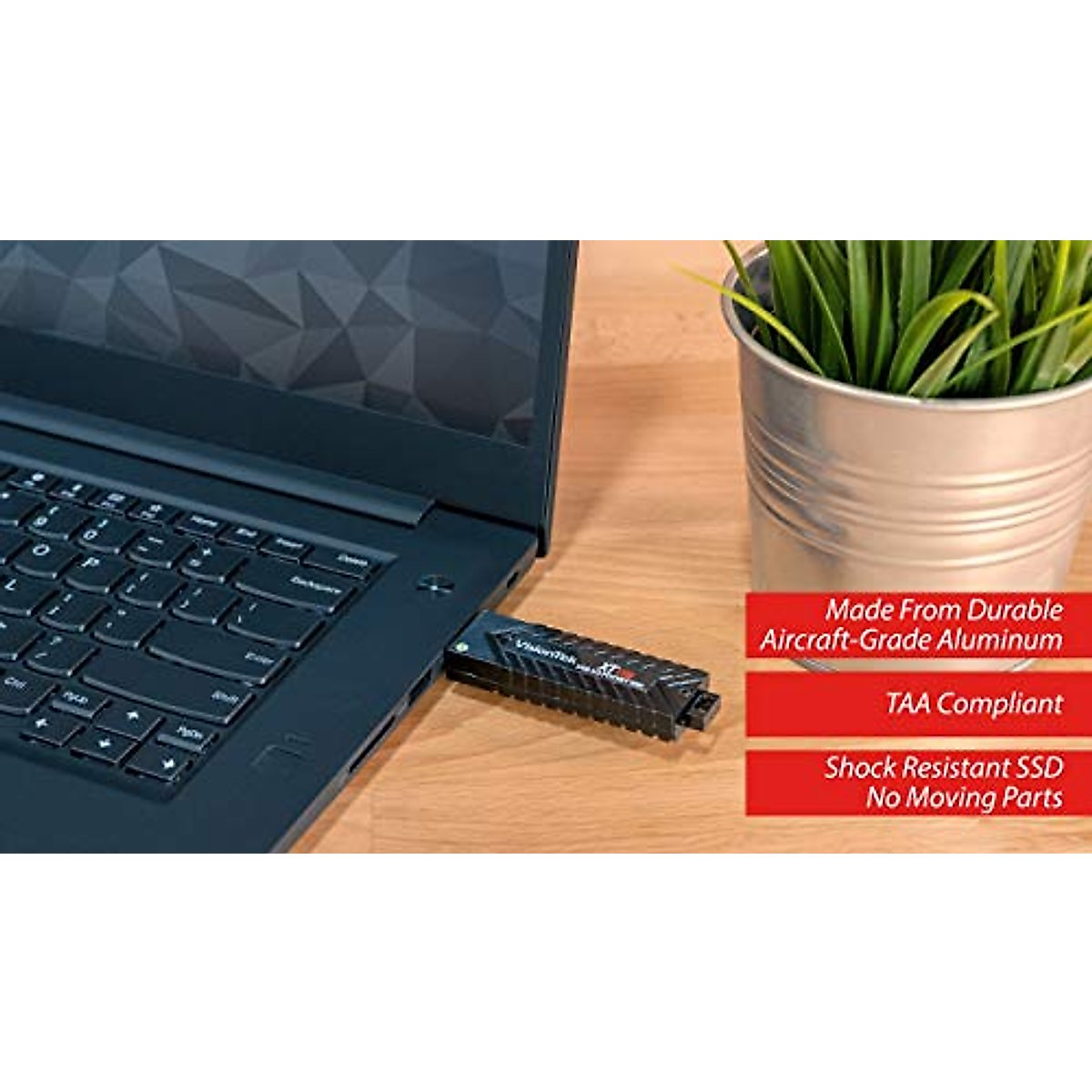 VisionTek XT 120 GB USB 3.0 Pocket SSD, Up to 445MB/s Read & 445 MB/s Write Speeds, Bootable Drive, TLC NAND, SMI Controller, Compatible with PS3/PS4 & Xbox One S/X (901238)