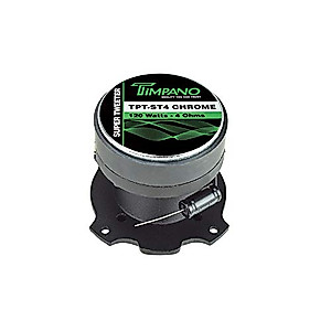 Timpano TPT-ST4 Chrome 3.5 Inch Super Tweeter, 4 Ohm, 500 Watts Peak, 105 dB Bullet, 1 in Voice Coil, Pro Car Sound System Bullet Tweeters (Pair)