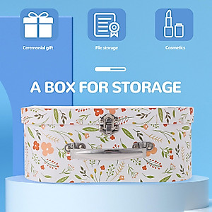 EXCEART Box Storage Suitcase Paperboard Containers Rustic Holder Suitcase Storage Bags Storage Bins with Lids Storage Tote Bag Tote Storage Shelves Makeup Flowers Carton Cardboard Child