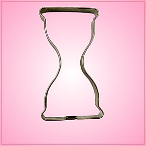 Hourglass Cookie Cutter 4Inch tall, 2.25Inch wide aluminum