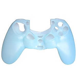 OSTENT Protective Silicone Gel Soft Case Cover Pouch Sleeve for Sony PlayStation 4 PS4 Controller Color Light Blue