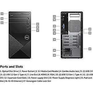 Dell Vostro 3888 Business Desktop Computer, Intel Hexa-Core i5-10400 up to 4.3GHz (Beats i7-7700), 32GB DDR4 RAM, 1TB PCIe SSD + 1TB HDD, DVDRW, 802.11AC WiFi, Bluetooth, HDMI, VGA, Windows 10 Pro