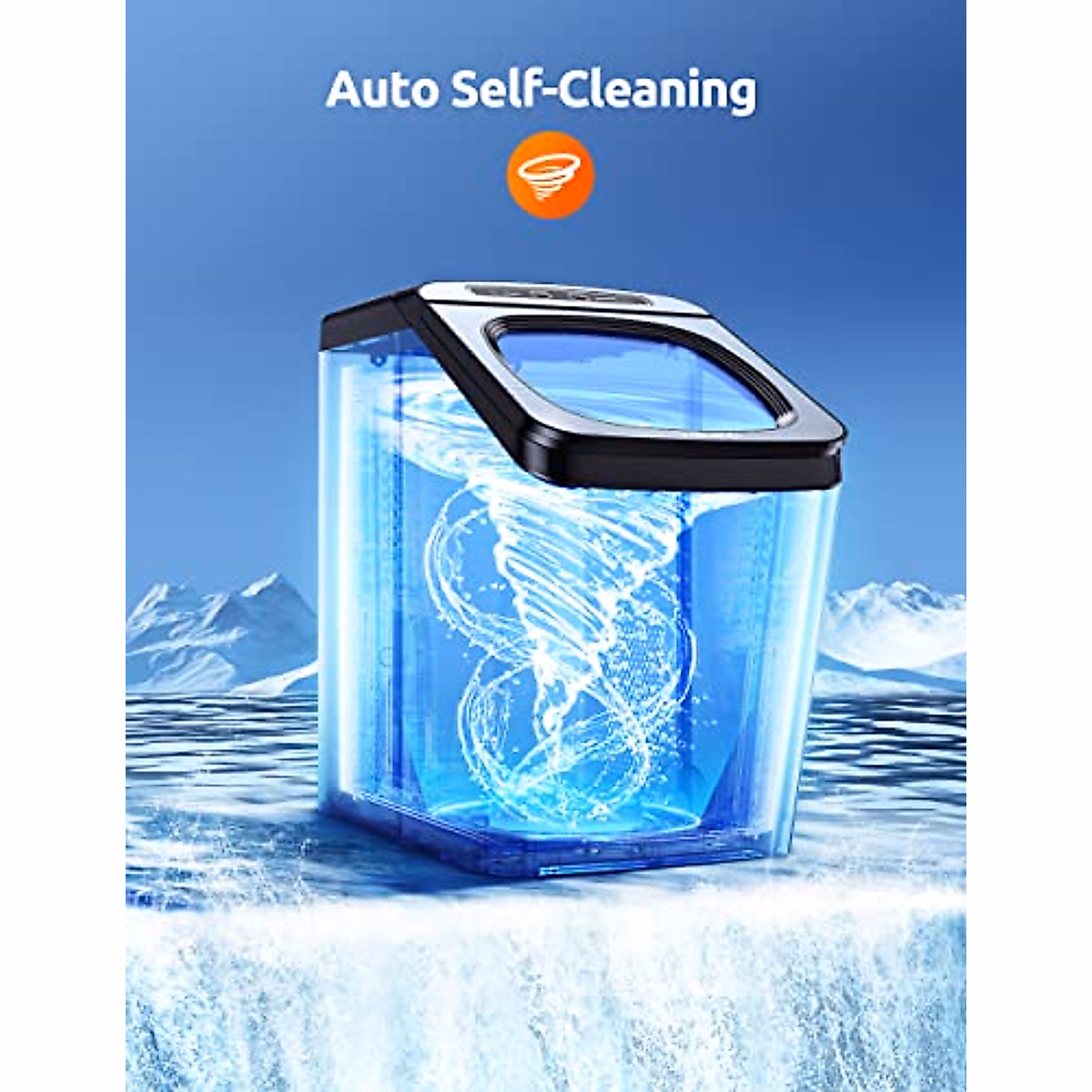 YISUFO Nugget, Pebble Ice Makers Countertop, 30lbs/Day, Self-Cleaning, 2 Ways Water Refill, Stainless Steel Sonic Ice Maker Machine with 3Qt Water Reservoir, for Home Office Party Bar