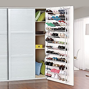 Moclever 36Pair Over-The-Door Shoe Rack, 12 Layers Wall Hanging Closet Shoe Organizer Storage Stand
