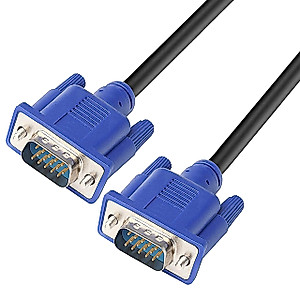 SaiTech IT 2 Pack 15 Pin VGA to VGA Monitor Cable, Male to Male VGA Cable for TV PC Computer Monitor Laptop Projector - 3 Feet