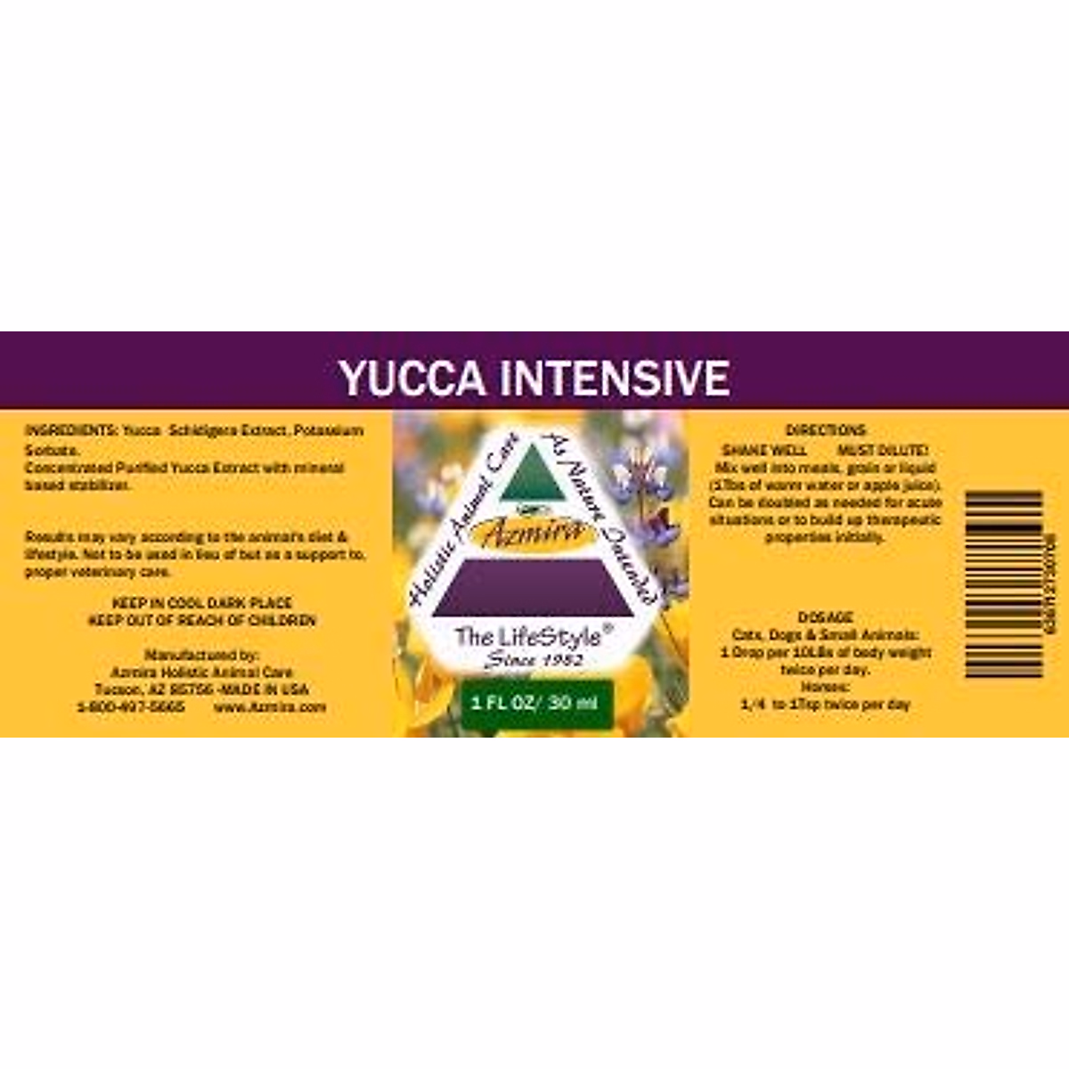 Azmira Holistic Animal Care Yucca Intensive 1fl oz